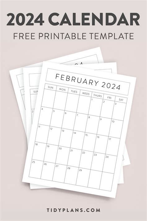 Free 2024 Printable Calendar Free Printable Calendar Templates Printable Calendar Template