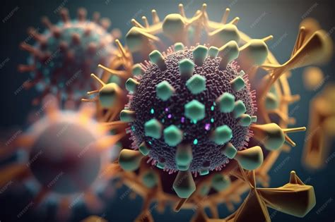 Premium Photo Group Of Virus Cells Bacterial Microorganism In A