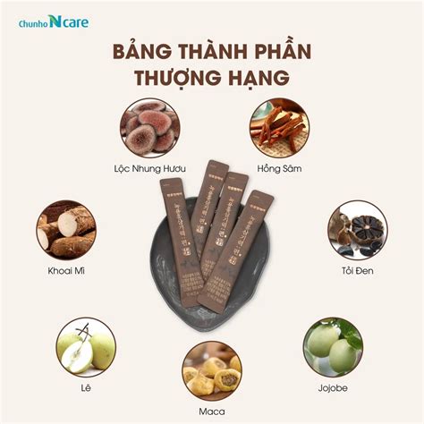 Hồng Sâm Lộc Nhung Hươu Chunho Ncare Cho Nam Giới Hộp 60gói X10ml Shopee Việt Nam