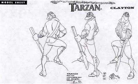 Tarzan Model Sheets Traditional Animation