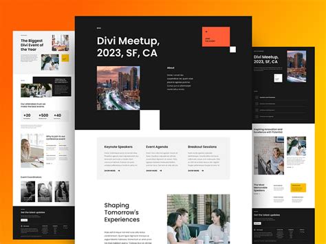 Event Layout Pack By Zaib Ali For Elegant Themes On Dribbble