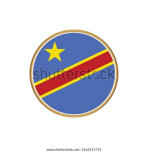 Republic Congo Flag Circle Frame National Stock Vector Royalty Free