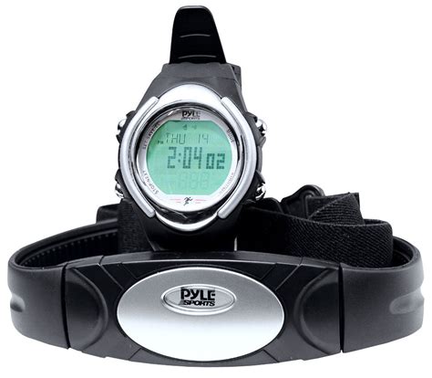Heart Rate Watch With Ecg Belt And Led Backlight Water Resistant Pyle Usa