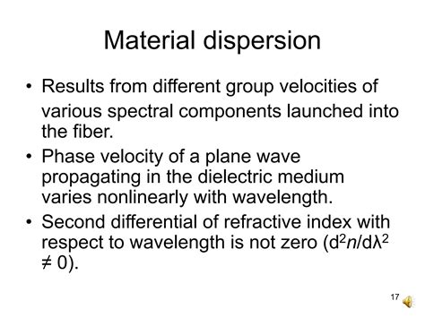 Dispersion In Optical Fibers Ppt