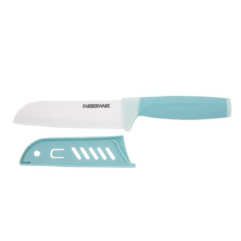 Farberware Ceramic 5 Inch Santoku Knife With Custom Fit Blade Cover