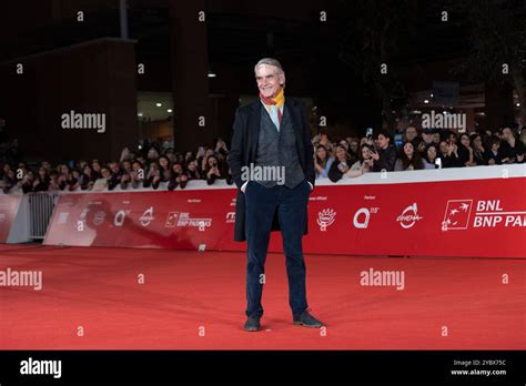 October 19 2024 Rome Italy Actor Jeremy Irons Attends The Red