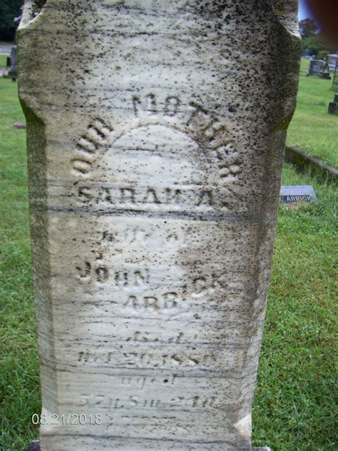 Sarah Ann Moore Arrick 1823 1880 Mémorial Find A Grave