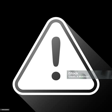 Exclamation Mark Icon Triangle Signage Danger Sign Error Alert Stock