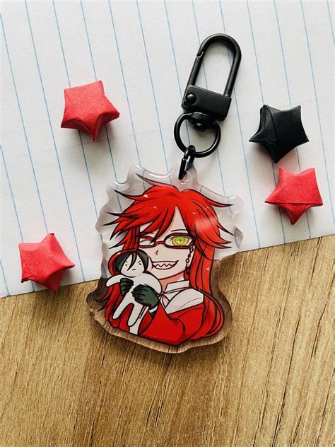 Grell Bb Keychain Etsy