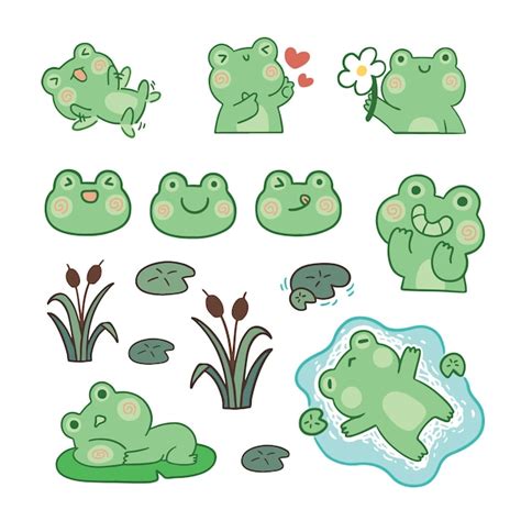 Cute Frogs Clipart