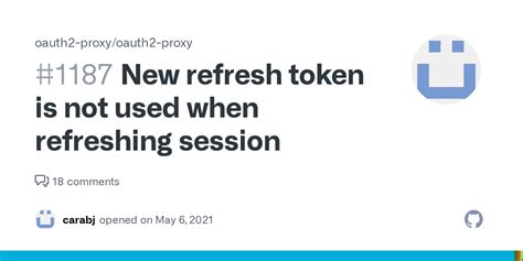 New Refresh Token Is Not Used When Refreshing Session · Issue 1187