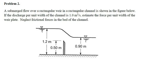 answered problem 2 a submerged flow over a rectangular we