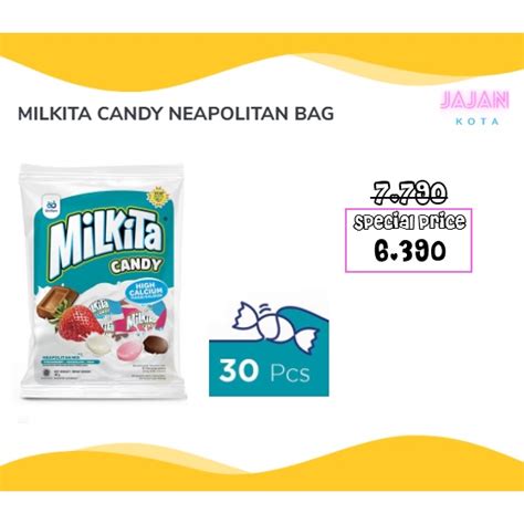 Jual Milkita Assorted Milk Candy Bag Isi 30 Pcs Shopee Indonesia