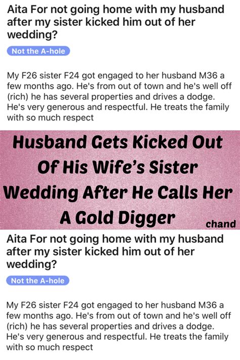 Husband Gets Kicked Out Of His Wife S Sister Wedding After He Calls Her