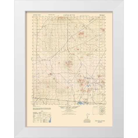 Us Army 19x24 White Modern Wood Framed Museum Art Print Titled Castle Butte Sheet Us Army