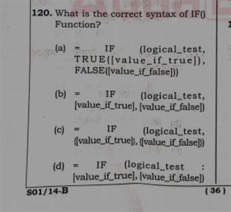 What Is The Correct Syntax Of If Function A If Logicaltest Tru