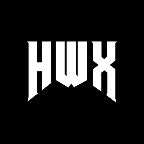 Hwx Letter Logo Design For Technology Company Hwx Logo Design Black And