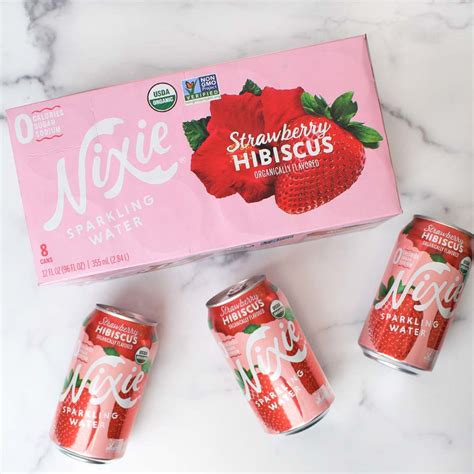 Nixie Sparkling Water Organic Strawberry Hibiscus Sparkling Water Farm Fresh To You