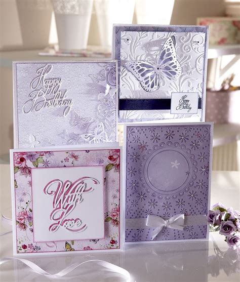 Handmade Greeting Cards With Flowers And Butterflies