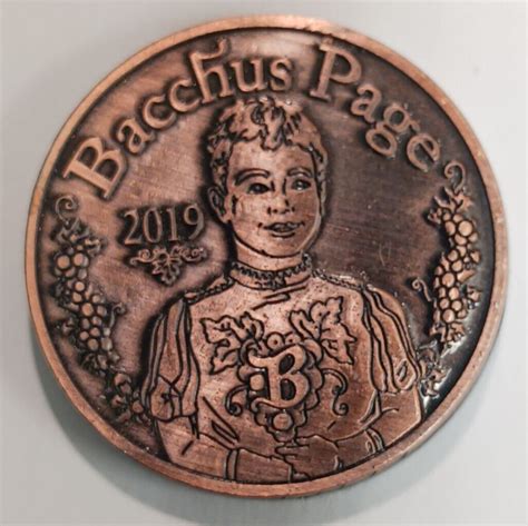 Bacchus 2019 Antique Bronze Page New Orleans Mardi Gras Krewe Doubloon Mardi Gras Memorabilia