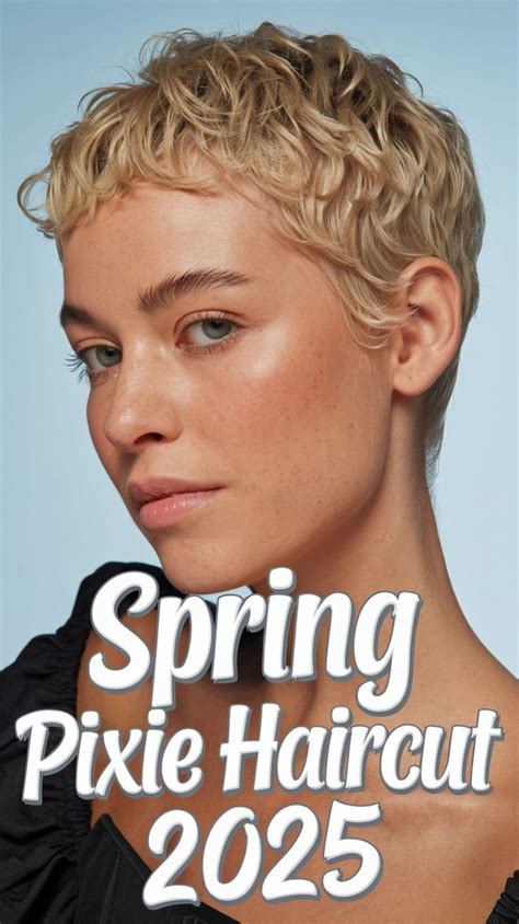 🌿 Spring Pixie Haircut 2025 Trendy Curly Blonde Pixie For A Fresh