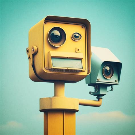 Retrofuturistic Cctv Eye Ai Generated Stock Illustration Illustration Of Abstract Cyberpunk