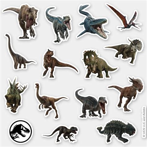 Jurassic World Dinosaurs Sticker Jurassic Park Topper Jurassic World