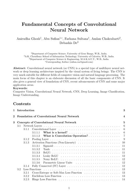 Pdf Fundamental Concepts Of Convolutional Neural Network