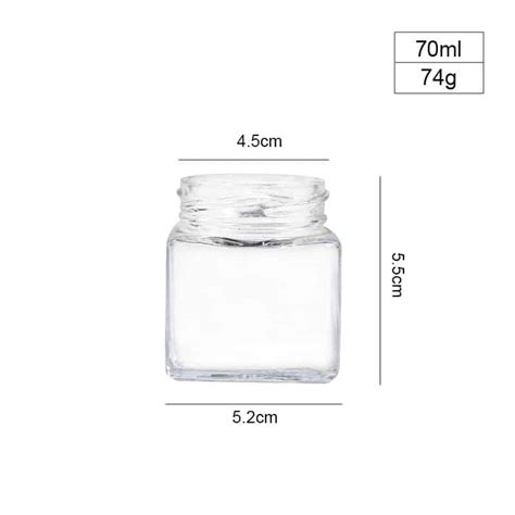 Glass Square Jars Manufacturer Newray Packaging