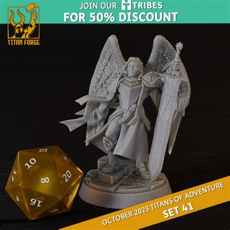 3d Printable Celestial Male Paladin Rpg Hero Character Dandd 5e