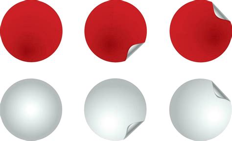 Set Circle Adhesive Symbols White Tags Paper Round Stickers With