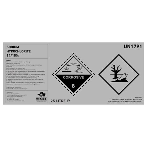 Sodium Hypochlorite Wessex Chemical Factors