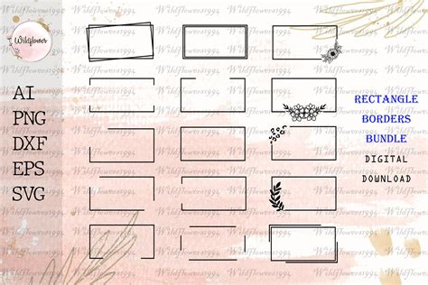 Bundle Rectangle Svg Graphic By Wildflowers1994 · Creative Fabrica