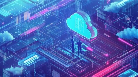 Cloud Computing A Digital Landscape Premium Ai Generated Image