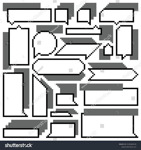 Vector Collection Set Pixelated Dialog Box Stock Vector Royalty Free 2128360334 Shutterstock