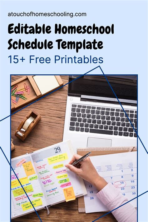 Editable Homeschool Schedule Template 15 Free Printables Artofit