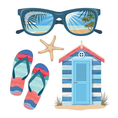Beach Sunglasses House 49709981 Vector Art At Vecteezy