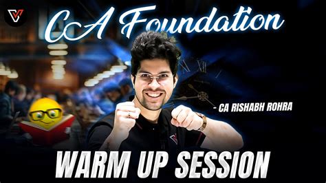 Ca Foundation Accounts Warm Up Session Ca Foundation Jan 25 Strategy