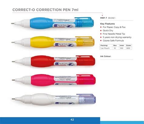 Plastic Unomax Correct O Correction Pen At Rs 175piece In New Delhi