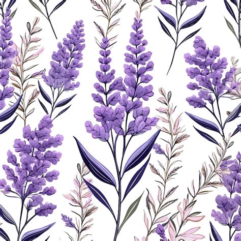 Premium Vector Lavender Pattern Vector Illustration Design