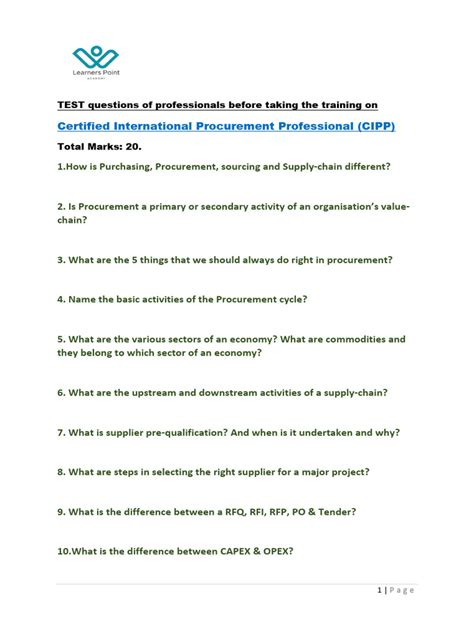Cipp Exam Preparation Questions Pdf
