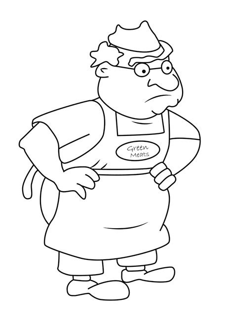 Marty Green Hey Arnold Coloring Pages