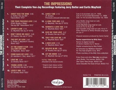 Complete Vee Jay Recordings The Impressions Moviemars