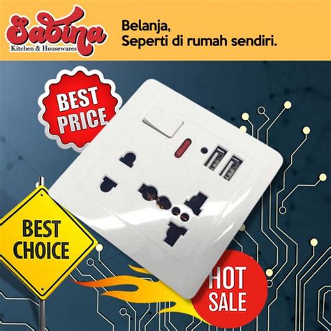 Jual Stop Kontak Colokan Listrik Universal Uk Eu Us 2 Port Usb Onoff Switch Shopee Indonesia