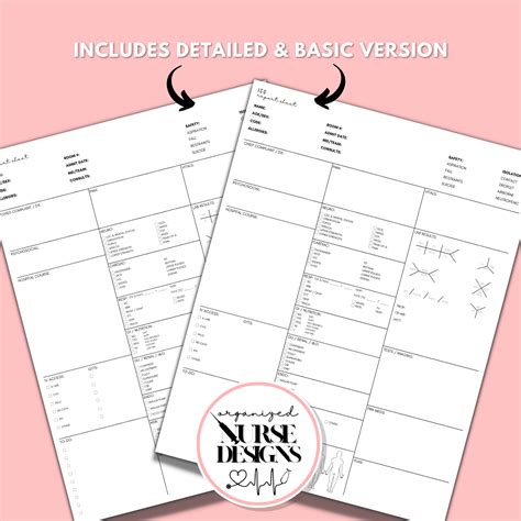Icu Nurse Report Sheet Nurse Brain Sheet Icu Nurse