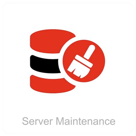 Premium Vector Server Maintenance And Big Data Icon Concept