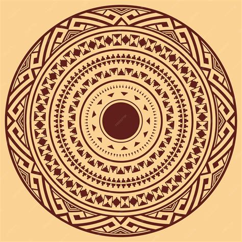 Premium Vector Cicle Ethnic Traditional Geometric Pattern