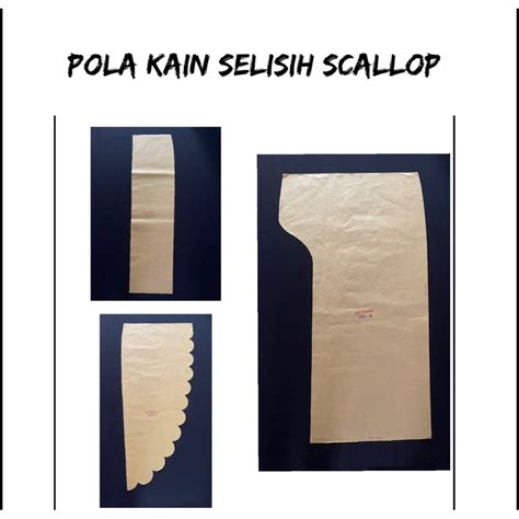 Pola Kain Selisih Scallop Dewasa Shopee Malaysia