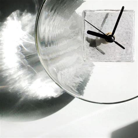 Blacklight Homebrand Glass Wall Clock Decorative Clock Glass Clock
