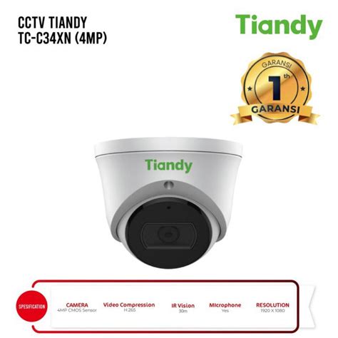 Tiandy Ip Camera Cctv Tiandy Tc C34xn 4mp Audio Poe Onvif Ir Indoor
